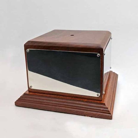 Trophy Bases, Square Wood (Pewter Plaque) — Wood Base Size: Wood Base ...