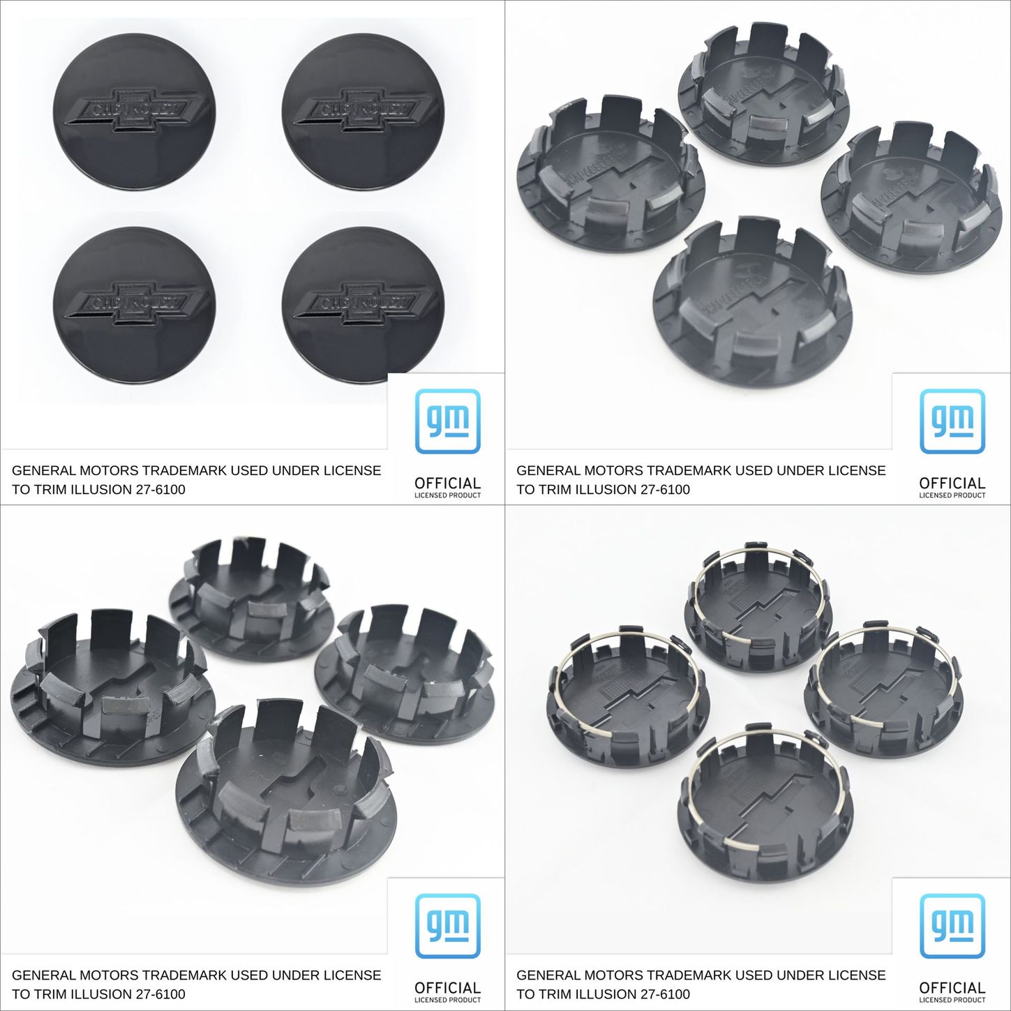 CCAP6800BLK Gloss Black Wheel Cap Set for 14-26 Chevrolet Silverado ...